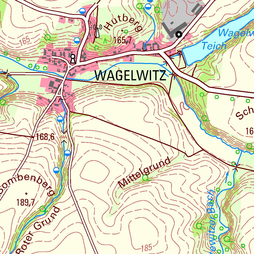 Fremdiswalde, Grimma, Stadt (1:25,000 scale) Map by Staatsbetrieb ...