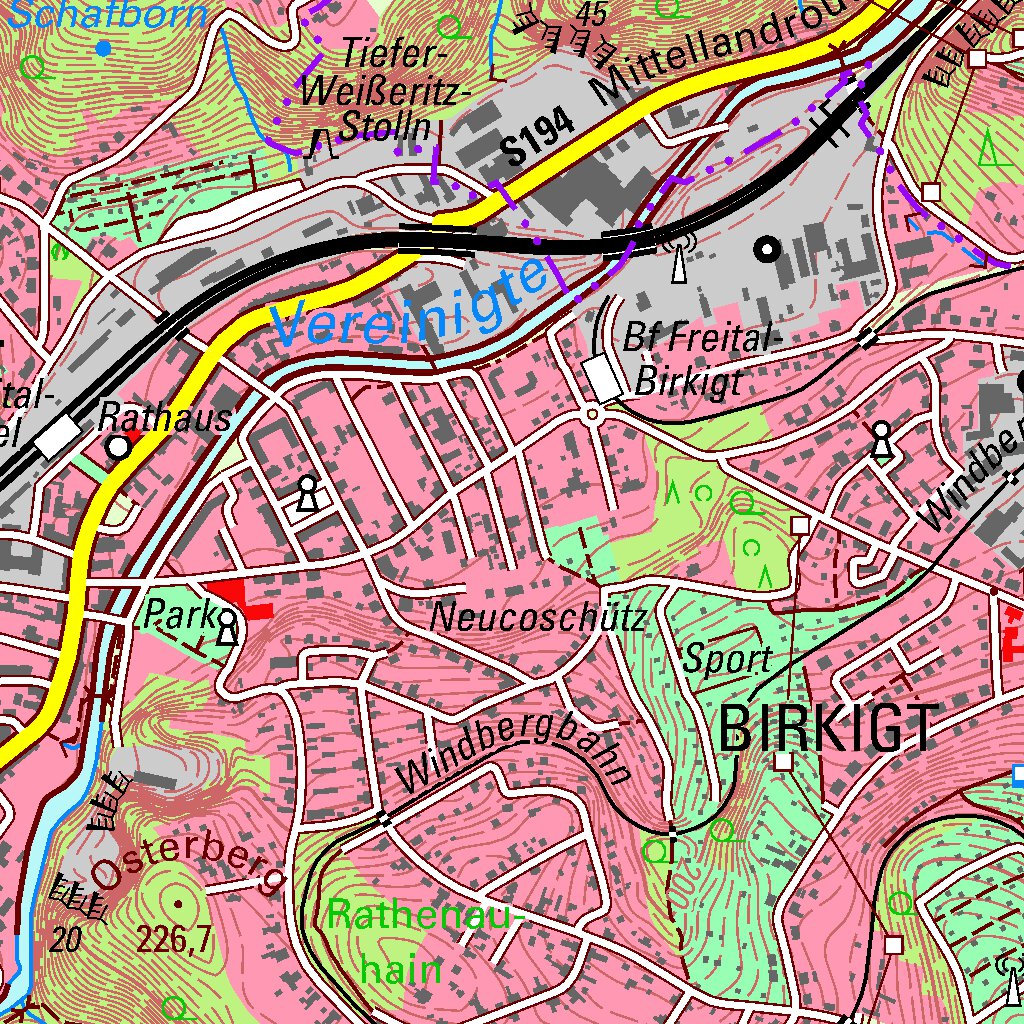 Grumbach, Wilsdruff, Stadt (1:25,000 scale) Map by Staatsbetrieb ...