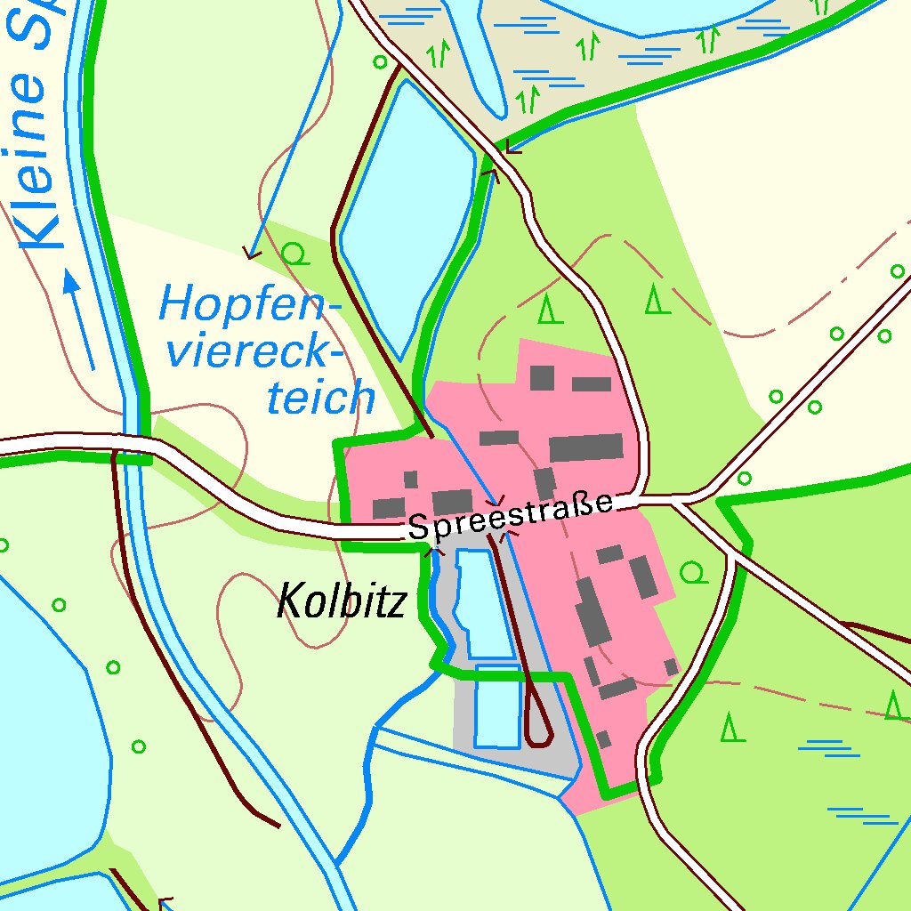 Hermsdorf/Spree, Lohsa (1:10,000 scale) Map by Staatsbetrieb ...