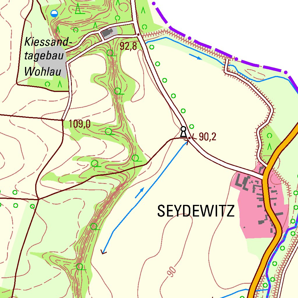 Jacobsthal, Zeithain (1:25,000 scale) Map by Staatsbetrieb ...