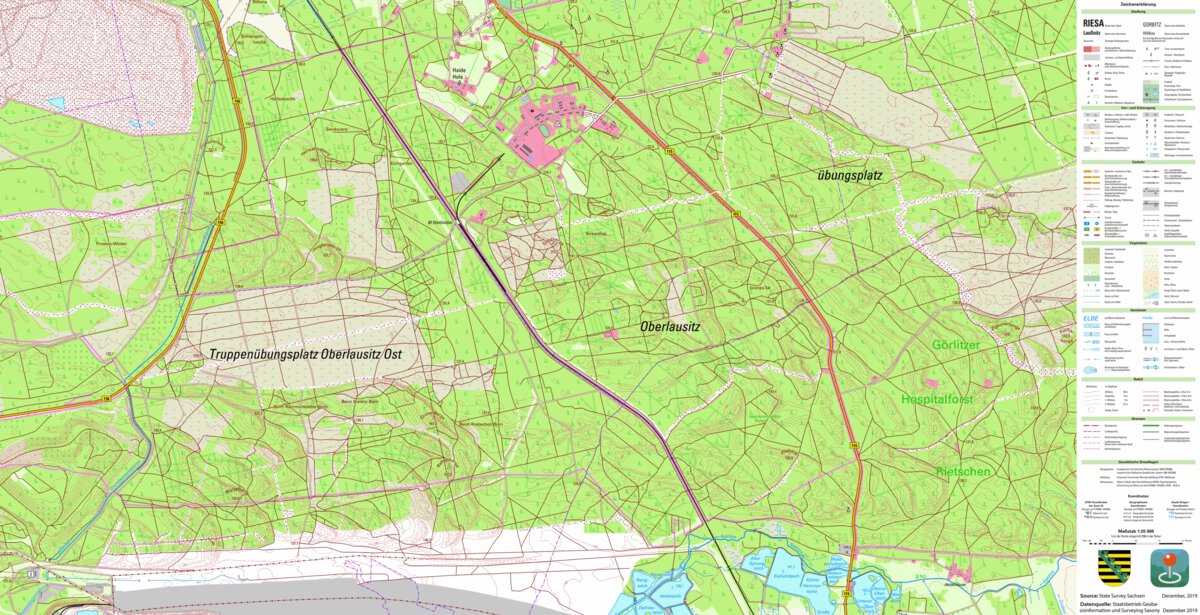 Kringelsdorf, Boxberg/O.L. (1:25,000 scale) Map by Staatsbetrieb ...