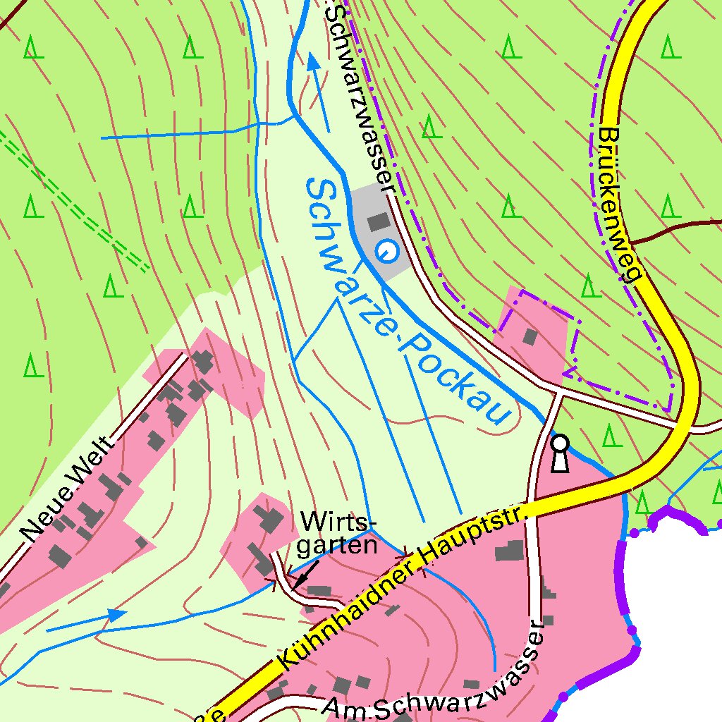 Kühnhaide, Marienberg, Stadt (1:10,000 scale) Map by Staatsbetrieb ...