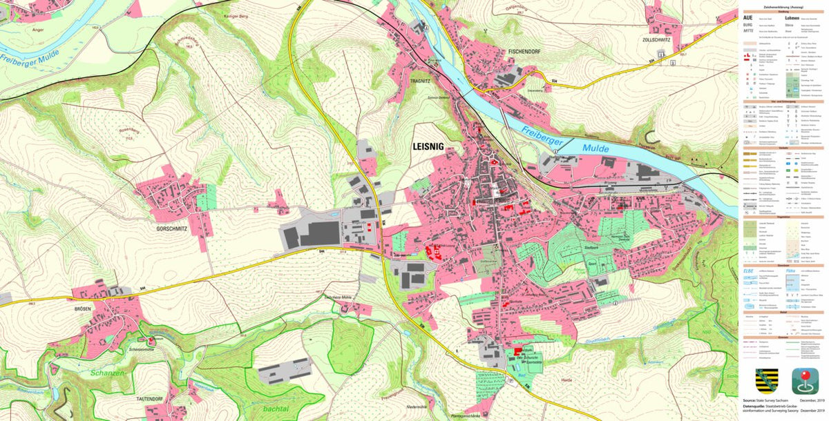 Leisnig, Leisnig, Stadt (1:10,000 scale) Map by Staatsbetrieb ...