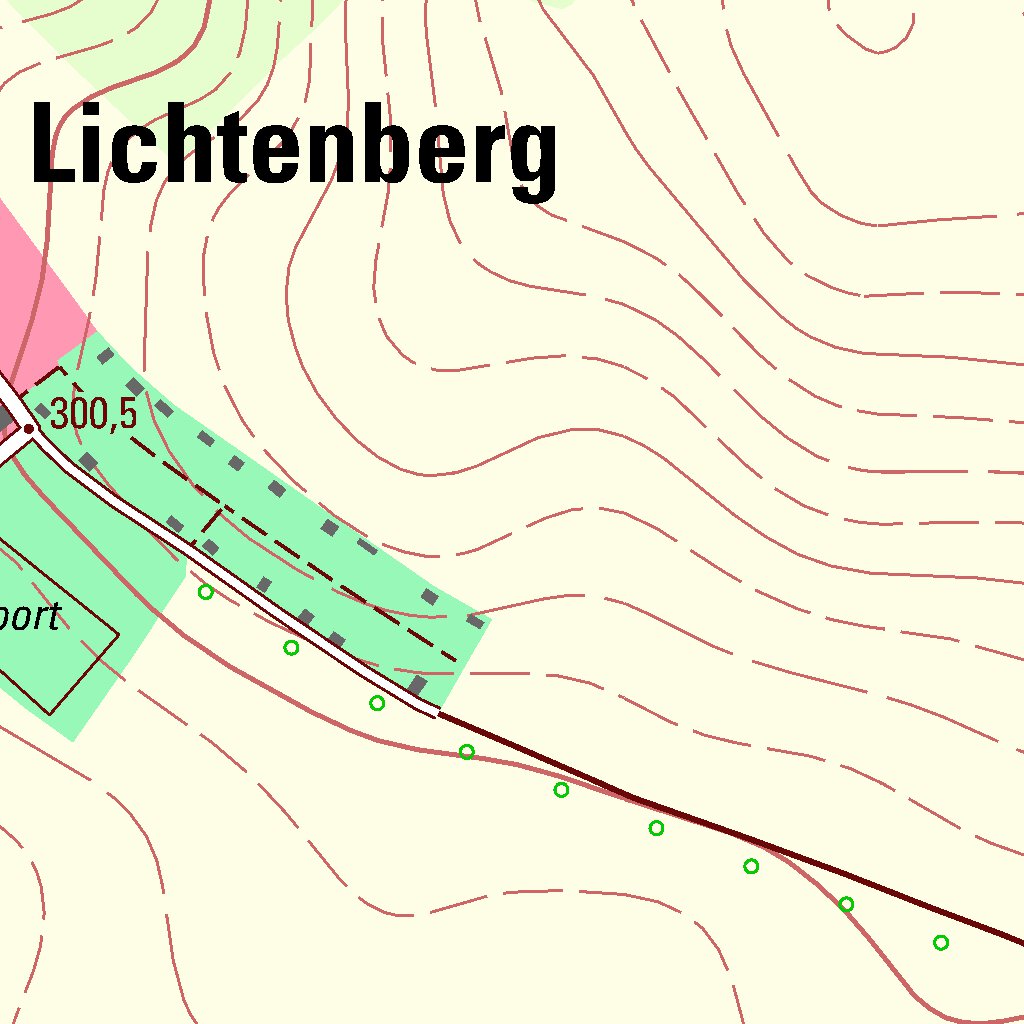 Lichtenberg, Lichtenberg (1:10,000 scale) Map by Staatsbetrieb ...