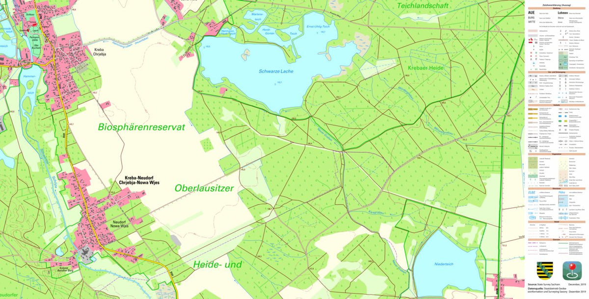 Neudorf, Kreba-Neudorf (1:10,000 scale) Map by Staatsbetrieb ...