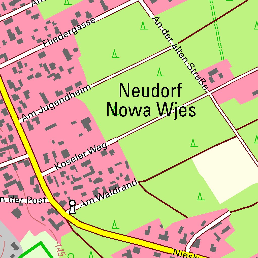 Neudorf, Kreba-Neudorf (1:10,000 scale) Map by Staatsbetrieb ...