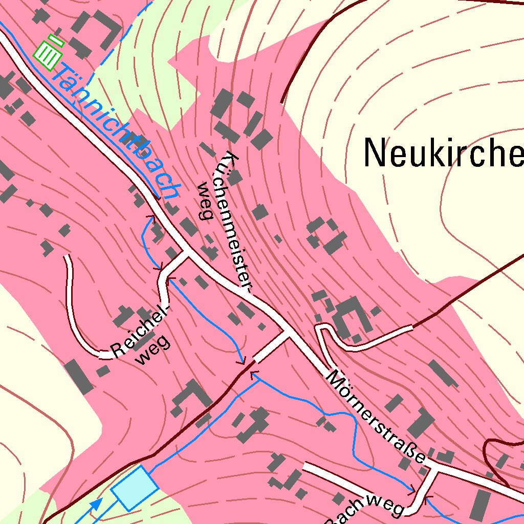 Neukirchen, Reinsberg (1:10,000 scale) Map by Staatsbetrieb ...