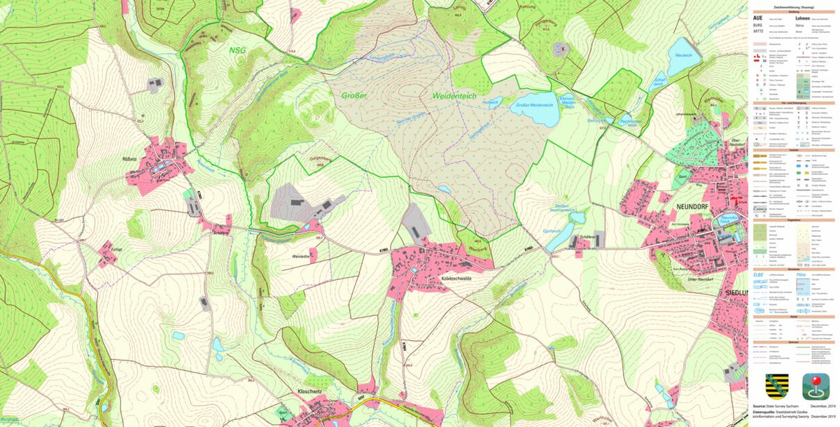 Neundorf, Plauen, Stadt (1:10,000 scale) Map by Staatsbetrieb ...