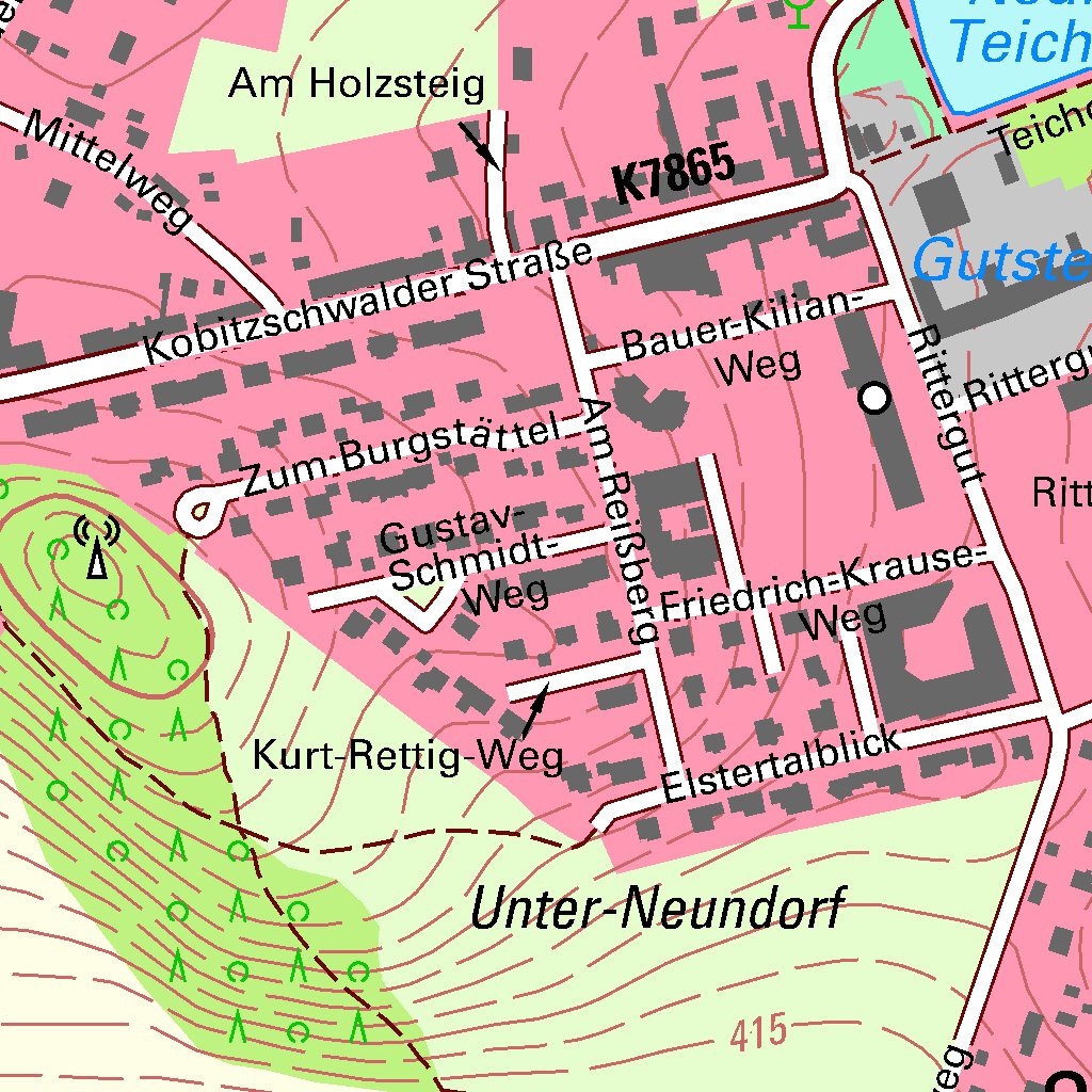 Neundorf, Plauen, Stadt (1:10,000 scale) Map by Staatsbetrieb ...