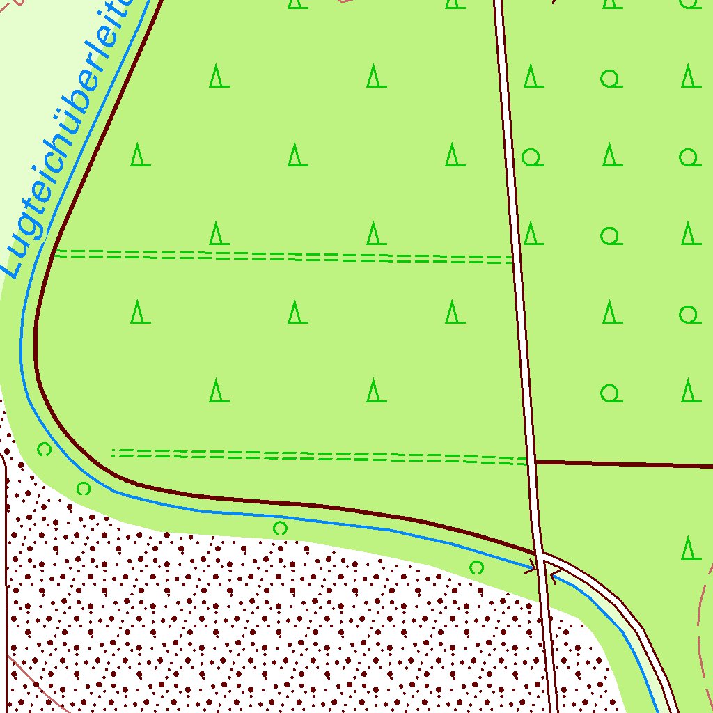 Neuwiese-Bergen, Elsterheide (1:10,000 scale) Map by Staatsbetrieb ...