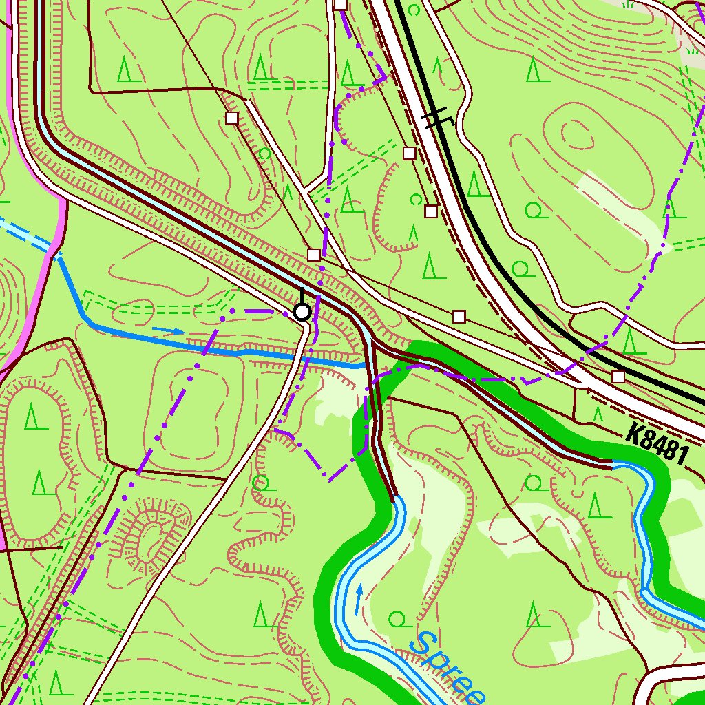 Nochten, Boxberg/O.L. (1:25,000 scale) Map by Staatsbetrieb ...