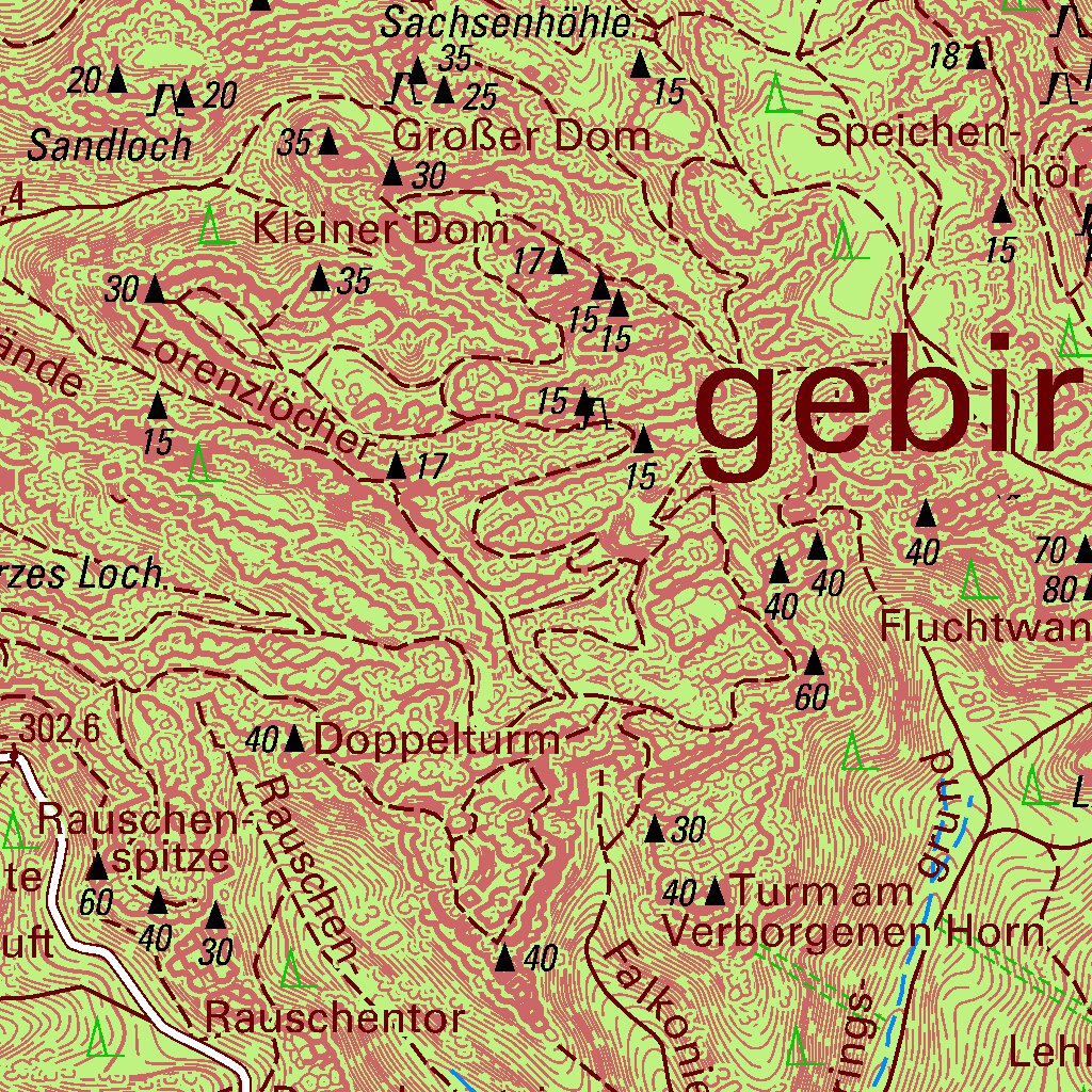 Ostrau, Bad Schandau, Stadt (1:25,000 scale) Map by Staatsbetrieb ...