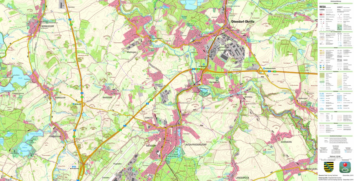 Ottendorf-Okrilla, Ottendorf-Okrilla (1:25,000 scale) Map by ...