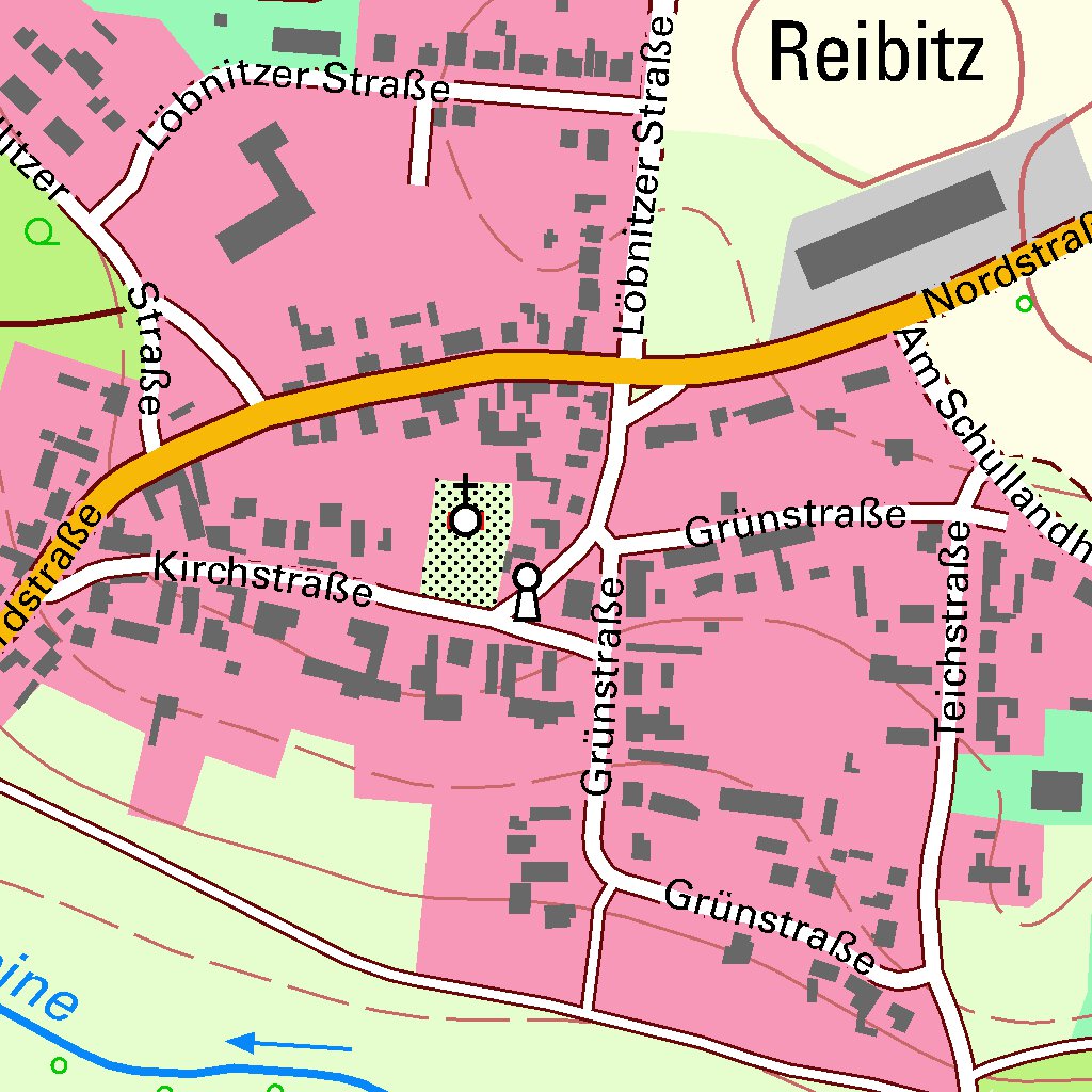 Reibitz, Löbnitz (1:10,000 scale) Map by Staatsbetrieb ...