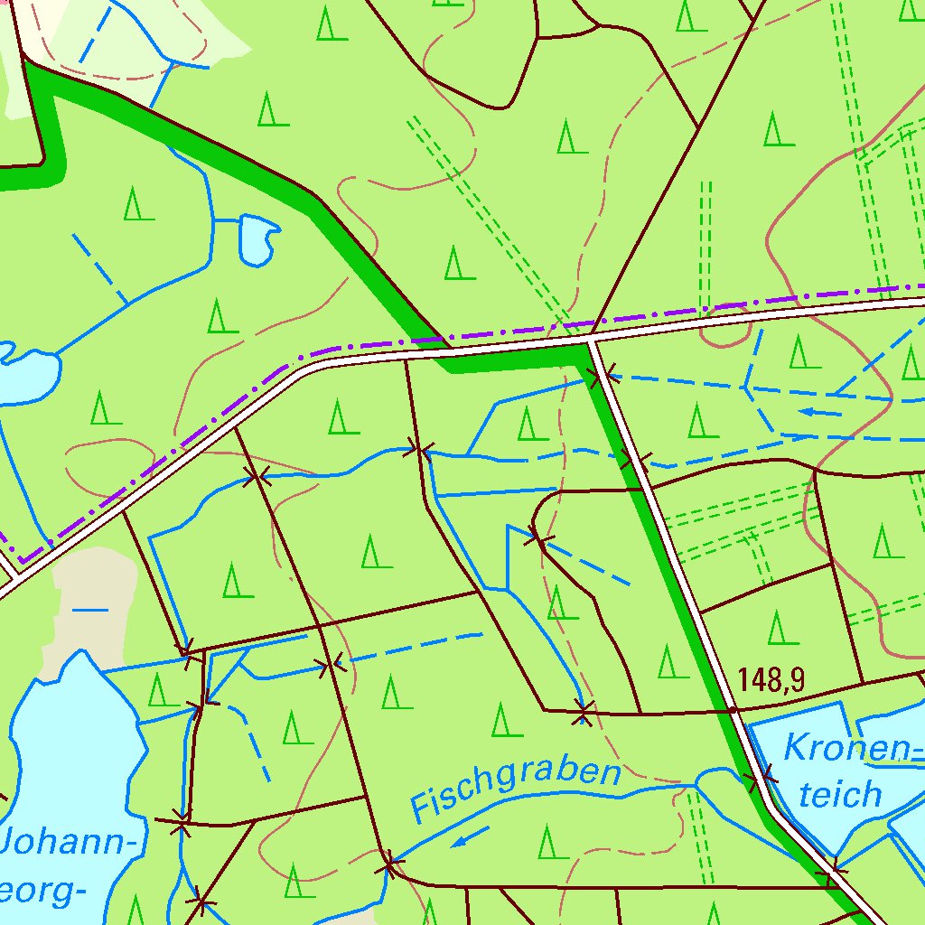 Reichwalde, Boxberg/O.L. (1:25,000 scale) Map by Staatsbetrieb ...