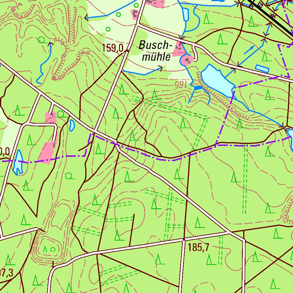 Reichwalde, Boxberg/O.L. (1:25,000 scale) Map by Staatsbetrieb ...