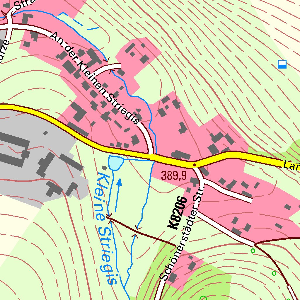 Schönerstadt, Oederan, Stadt (1:10,000 scale) Map by Staatsbetrieb ...