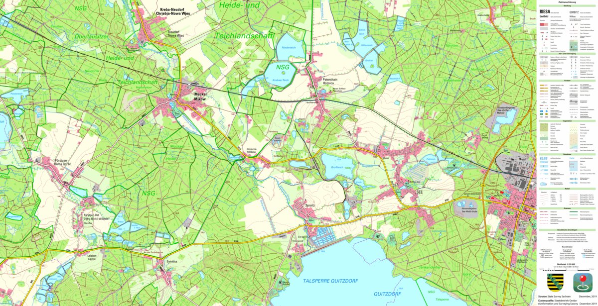 See, Niesky, Stadt (1:25,000 scale) Map by Staatsbetrieb ...