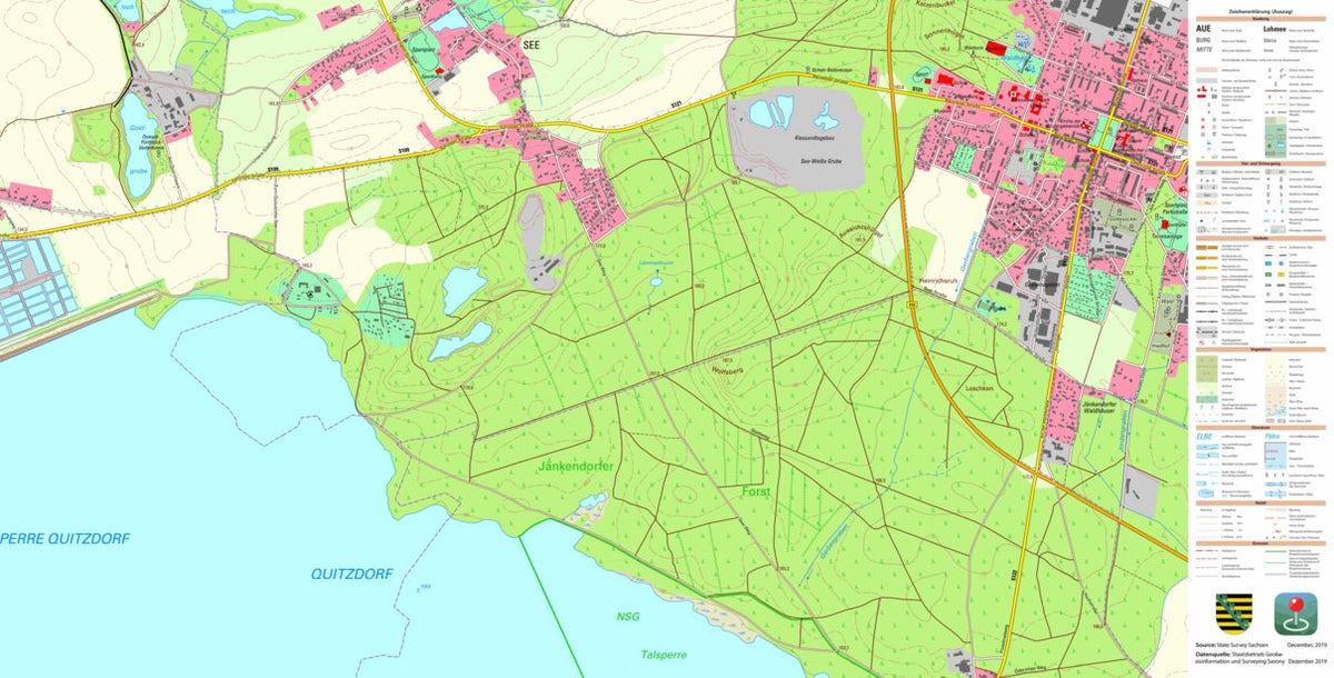 See, Niesky, Stadt 2 (1:10,000 scale) Map by Staatsbetrieb ...