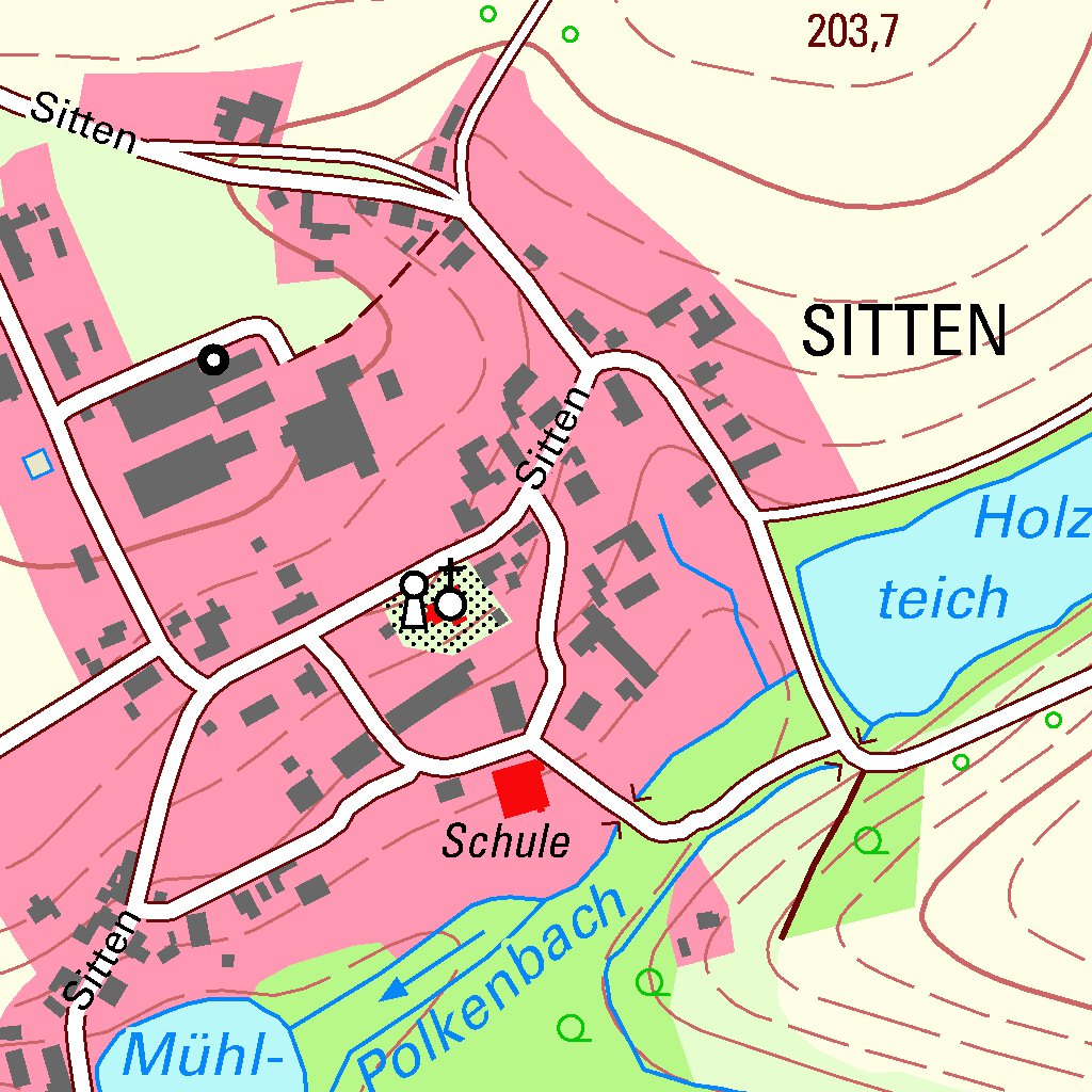 Sitten, Leisnig, Stadt (1:10,000 scale) Map by Staatsbetrieb ...