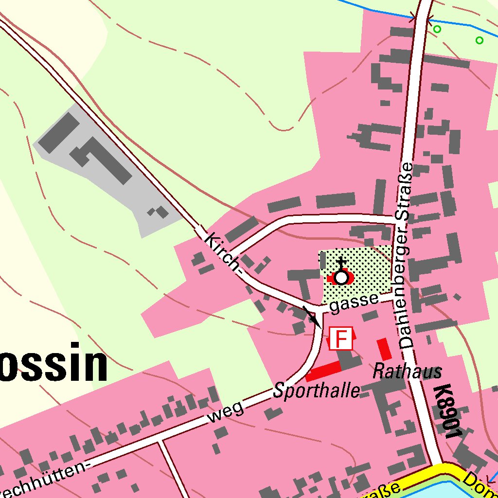 Trossin, Trossin (1:10,000 scale) Map by Staatsbetrieb ...