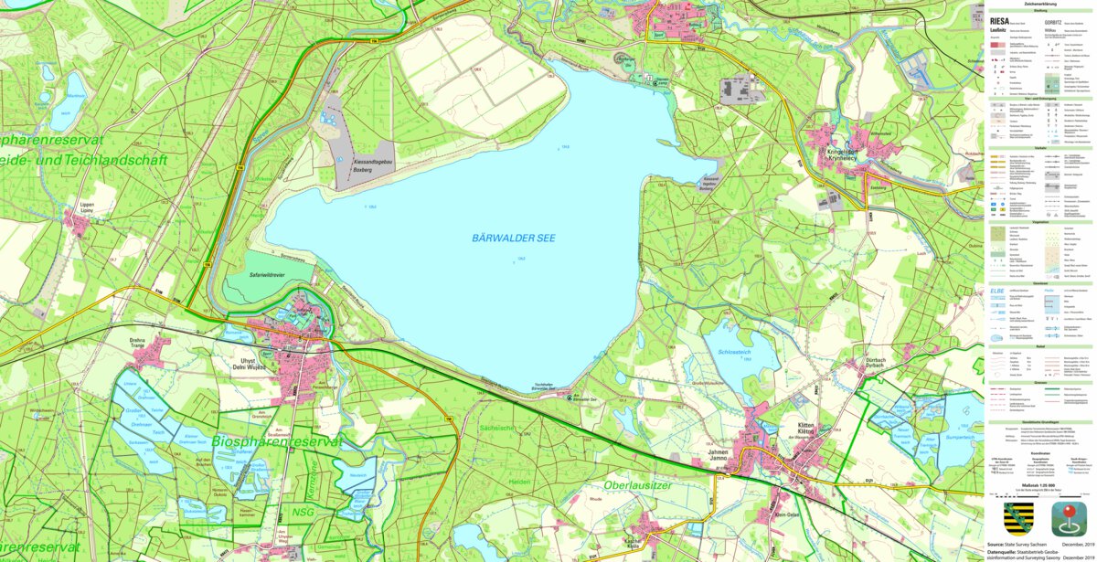 Uhyst, Boxberg/O.L. (1:25,000 scale) Map by Staatsbetrieb ...