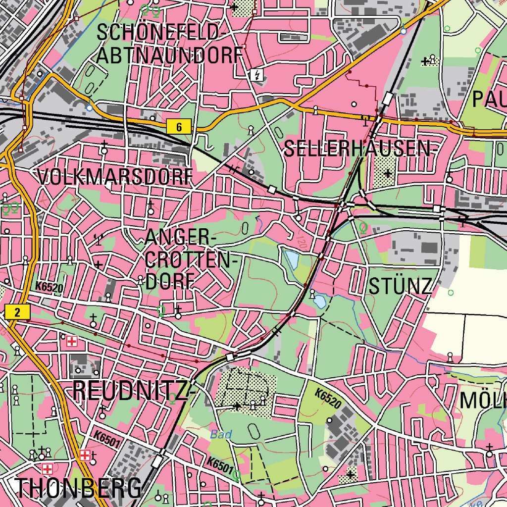 Urban District of Leipzig (1:50,000 scale) Map by Staatsbetrieb ...