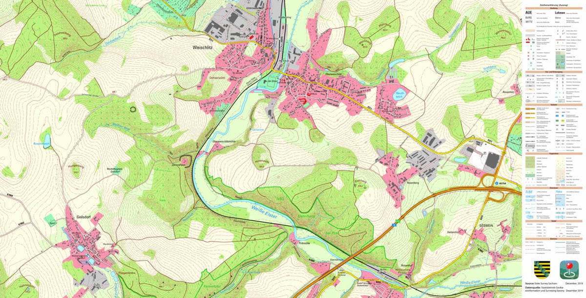 Weischlitz, Weischlitz (1:10,000 scale) Map by Staatsbetrieb ...