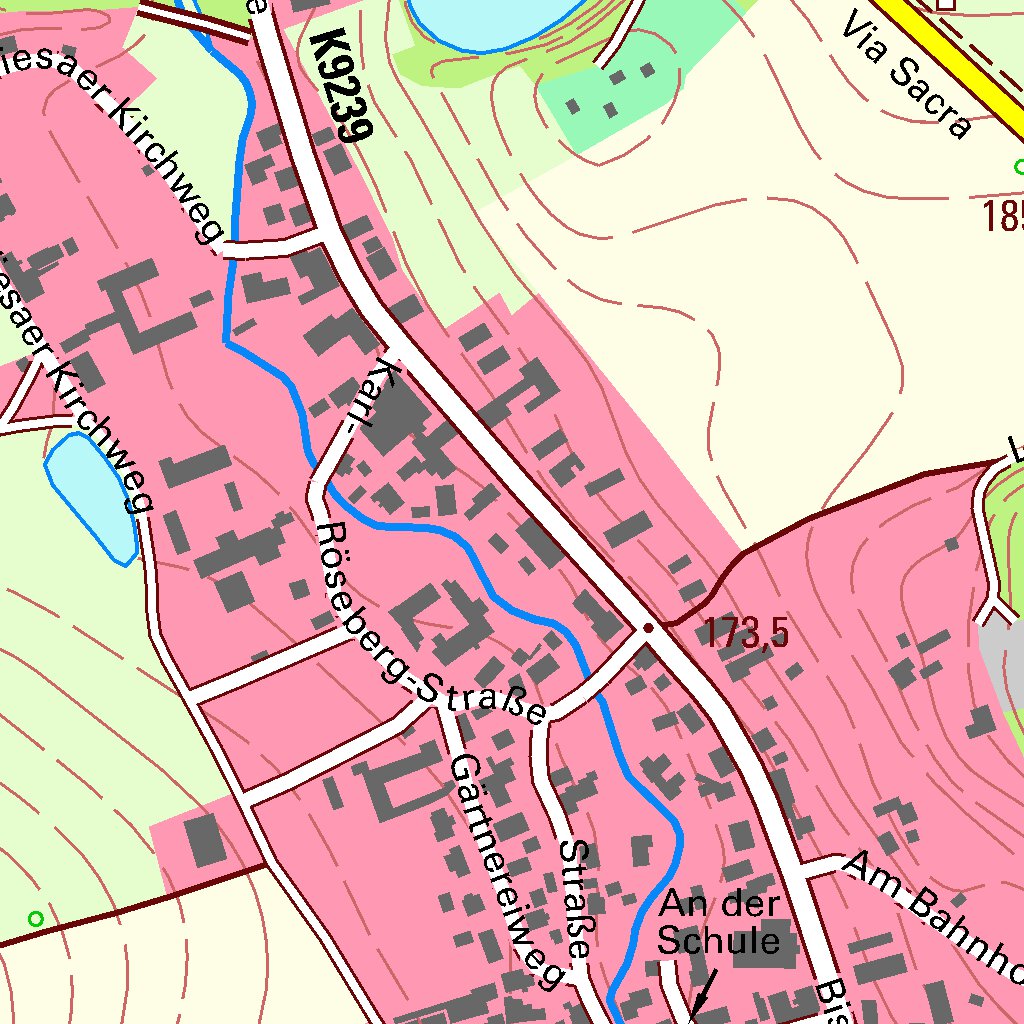 Wiesa, Kamenz, Stadt (1:10,000 scale) Map by Staatsbetrieb ...