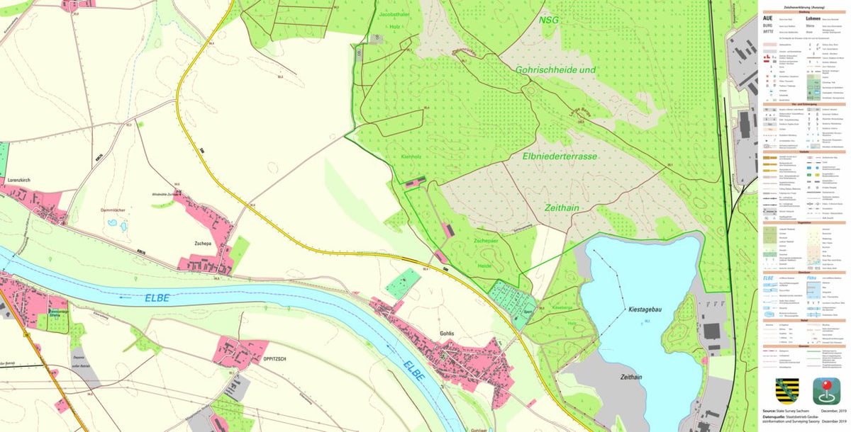 Zschepa, Zeithain (1:10,000 scale) Map by Staatsbetrieb ...