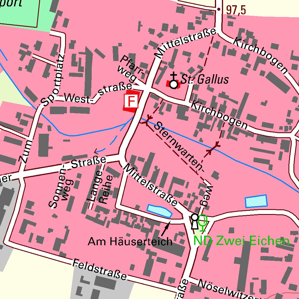 Zschernitz, Wiedemar (1:10,000 scale) Map by Staatsbetrieb ...