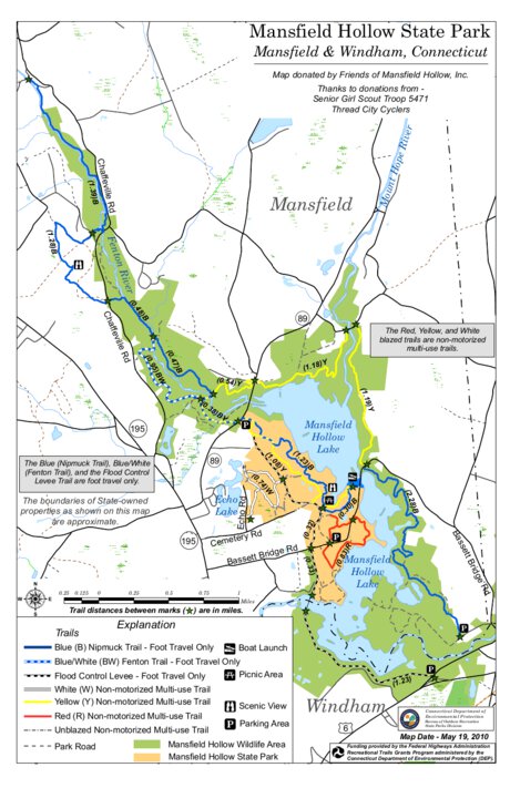 Mansfield Hollow State Park Map by State of Connecticut DEEP | Avenza Maps