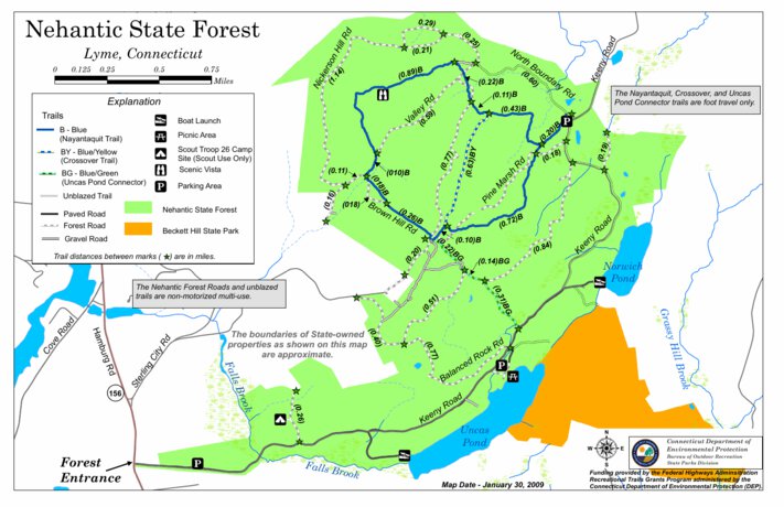 Nehantic State Forest - Lyme Map by State of Connecticut DEEP | Avenza Maps