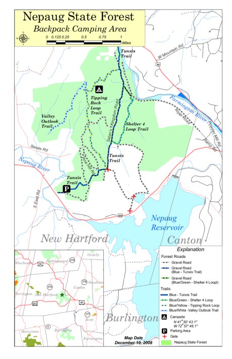 Nepaug State Forest Map by State of Connecticut DEEP | Avenza Maps