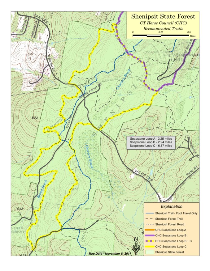 Shenipsit State Forest - Loop C Map by State of Connecticut DEEP ...