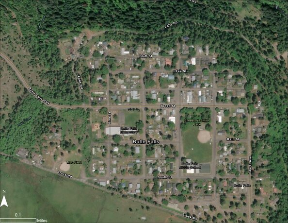 Butte Falls Oregon Town Map by Stories of Southern Oregon | Avenza Maps