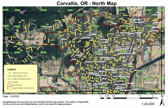 Corvallis - North, Oregon Map by Super See Services | Avenza Maps