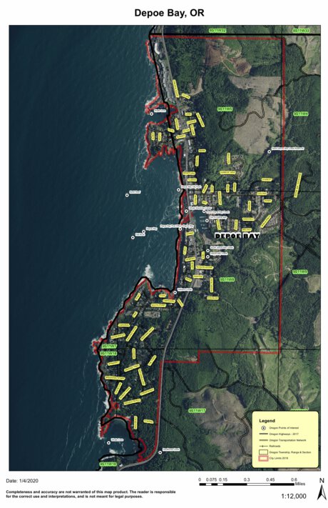 Depoe Bay, Oregon Map by Super See Services | Avenza Maps
