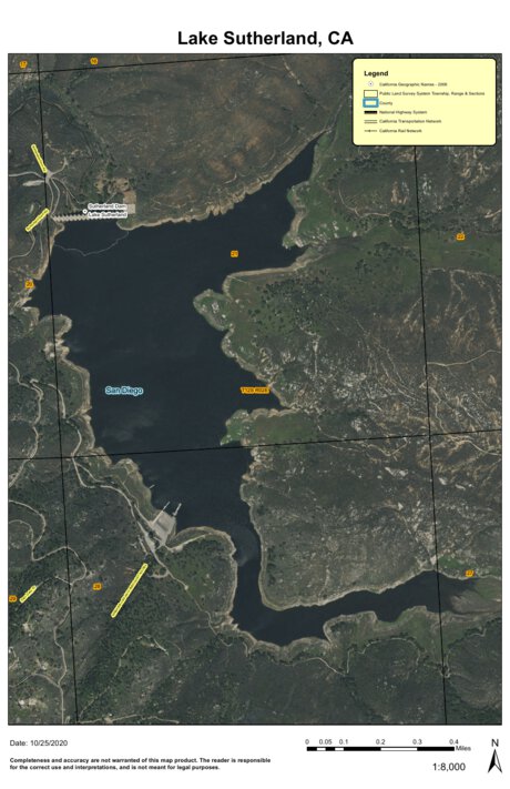 Lake Sutherland, CA Map by Super See Services | Avenza Maps