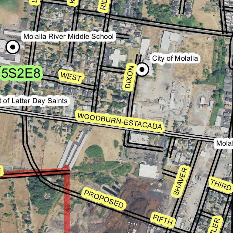 Molalla, Oregon Map by Super See Services | Avenza Maps