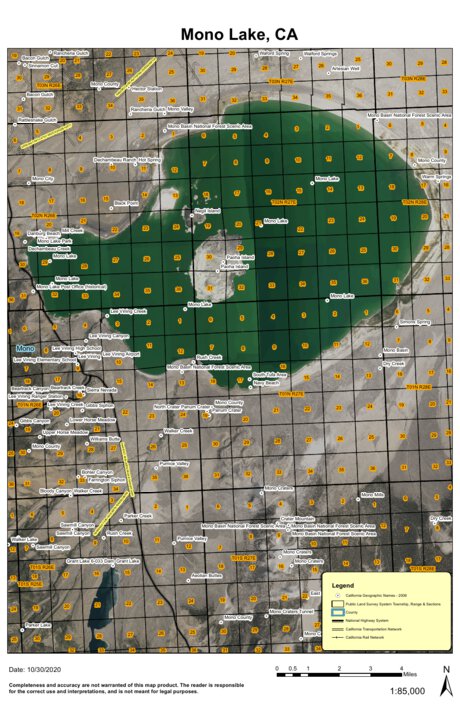 Mono Lake, CA Map by Super See Services | Avenza Maps