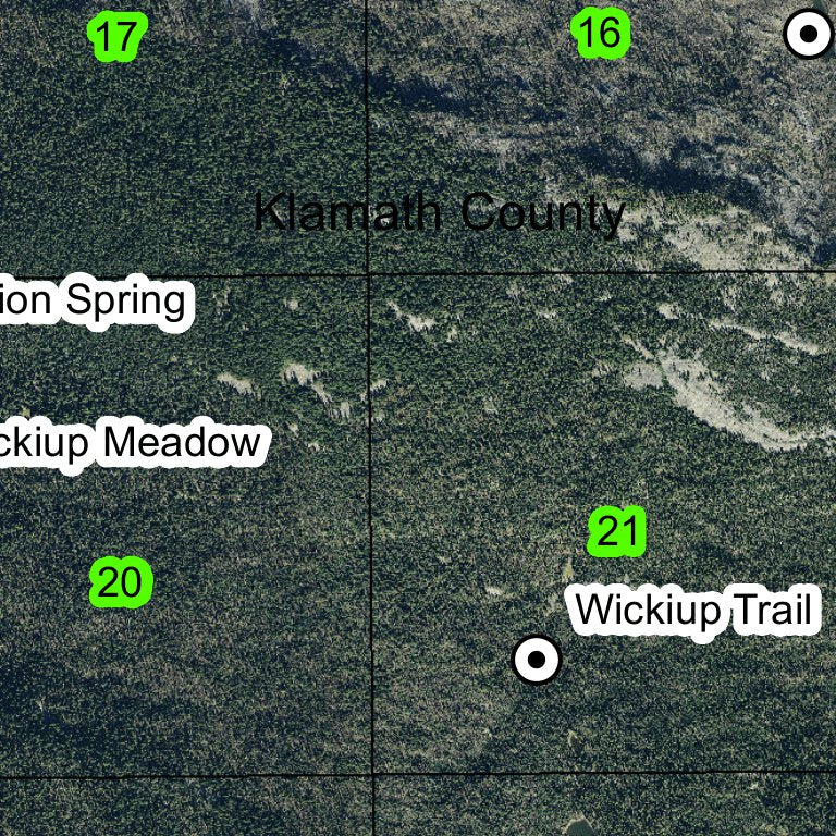 Sky Lakes Wilderness T34S R5E Township Map by Super See Services ...