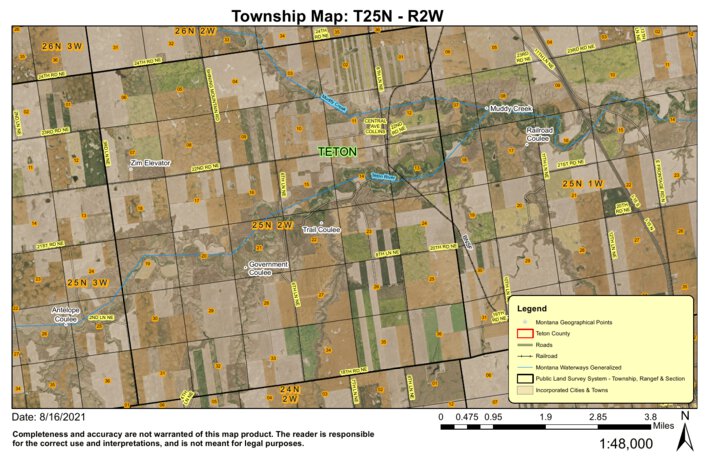 T25N R7W Bynum Reservoir Map by Super See Services | Avenza Maps