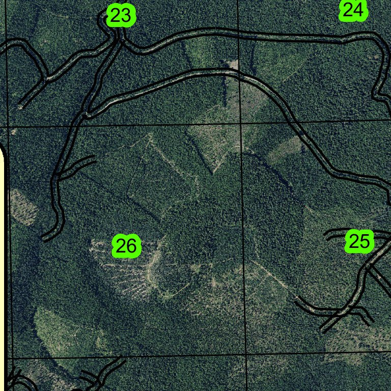 Warm Springs Junction T5S R10E Township Map by Super See Services ...