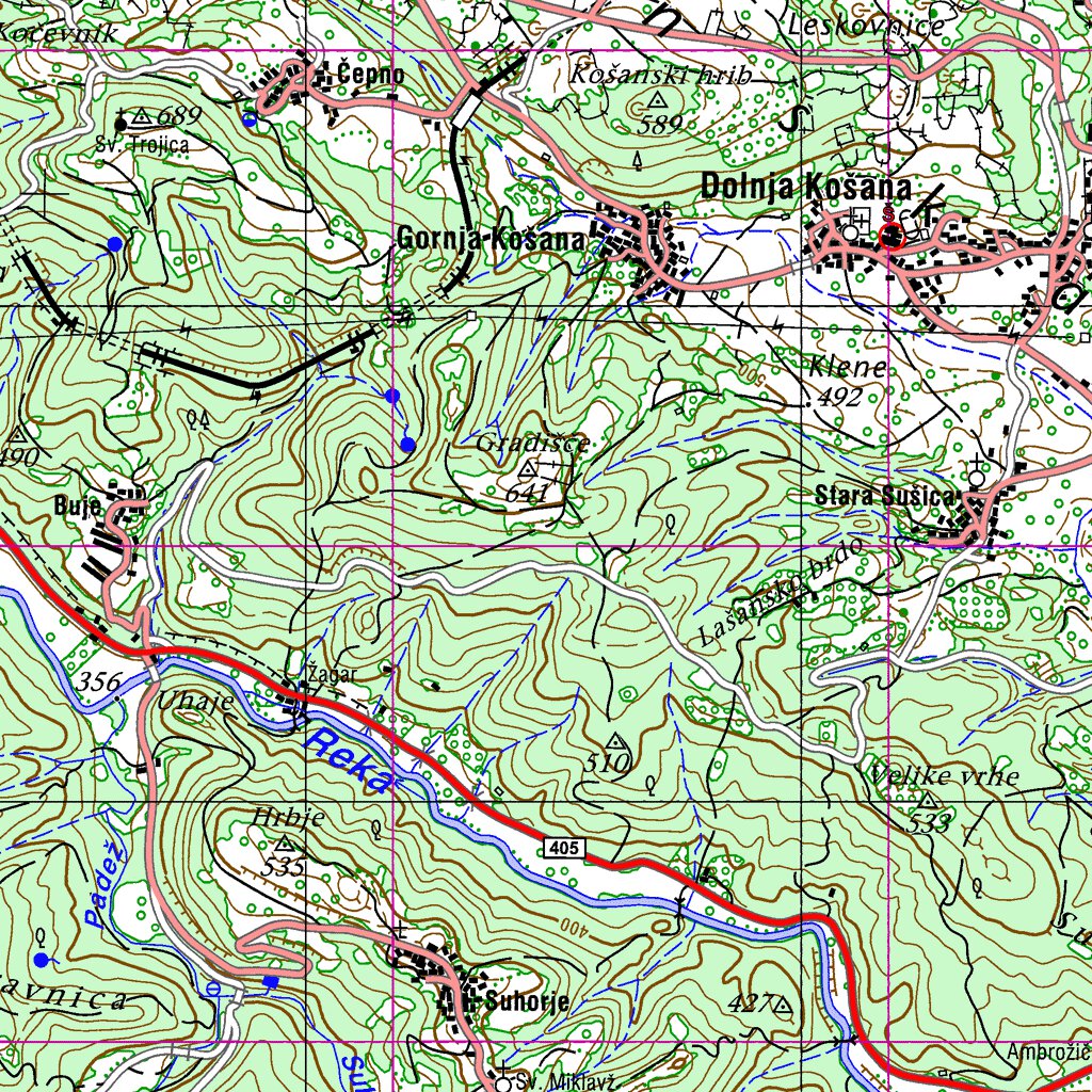 Postojna (T504701A) Map by Surveying and Mapping Authority of the ...