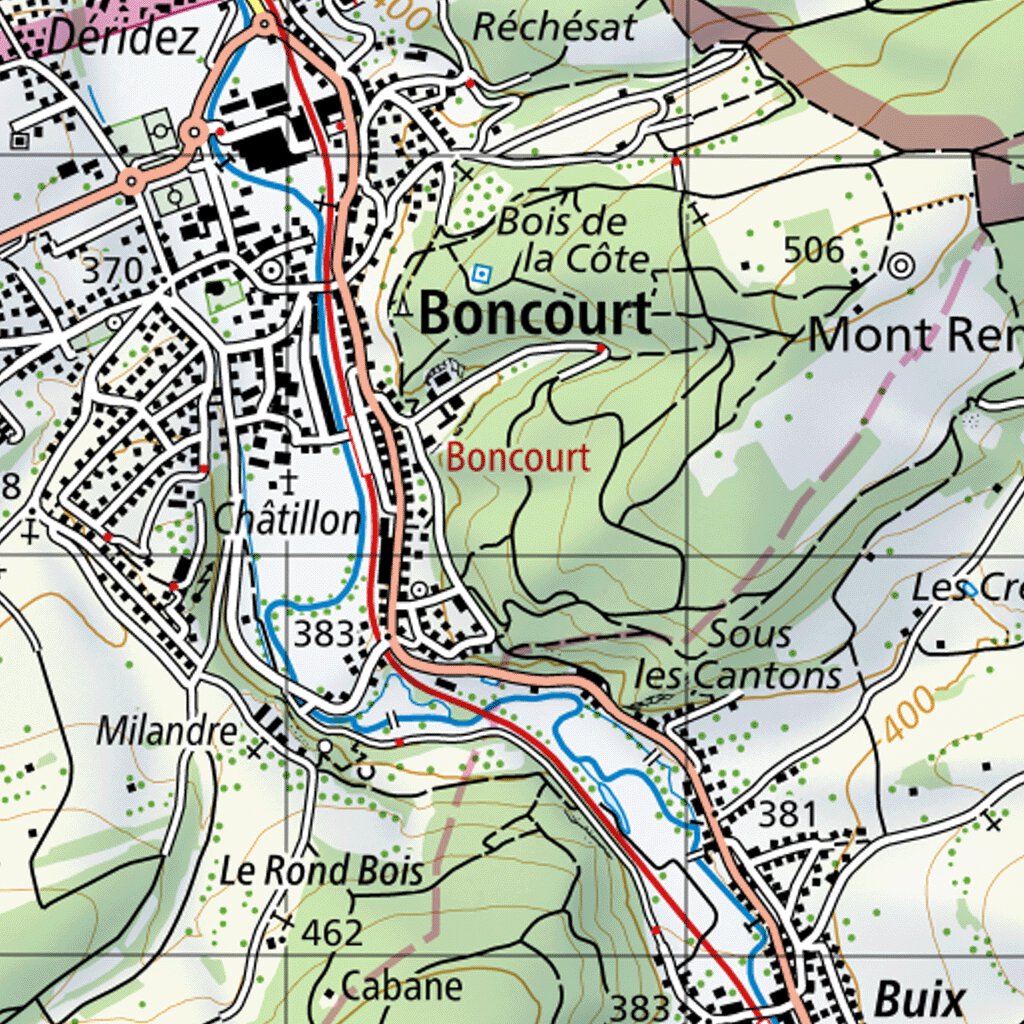 Boncourt, 1:50,000 Map by SwissTopo | Avenza Maps