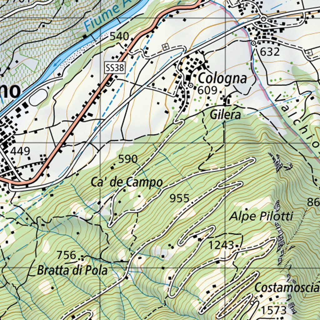 Brusio, 1:50,000 Map by SwissTopo | Avenza Maps