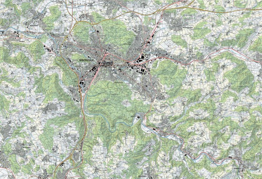 Bülach, 1:25,000 Map by SwissTopo | Avenza Maps