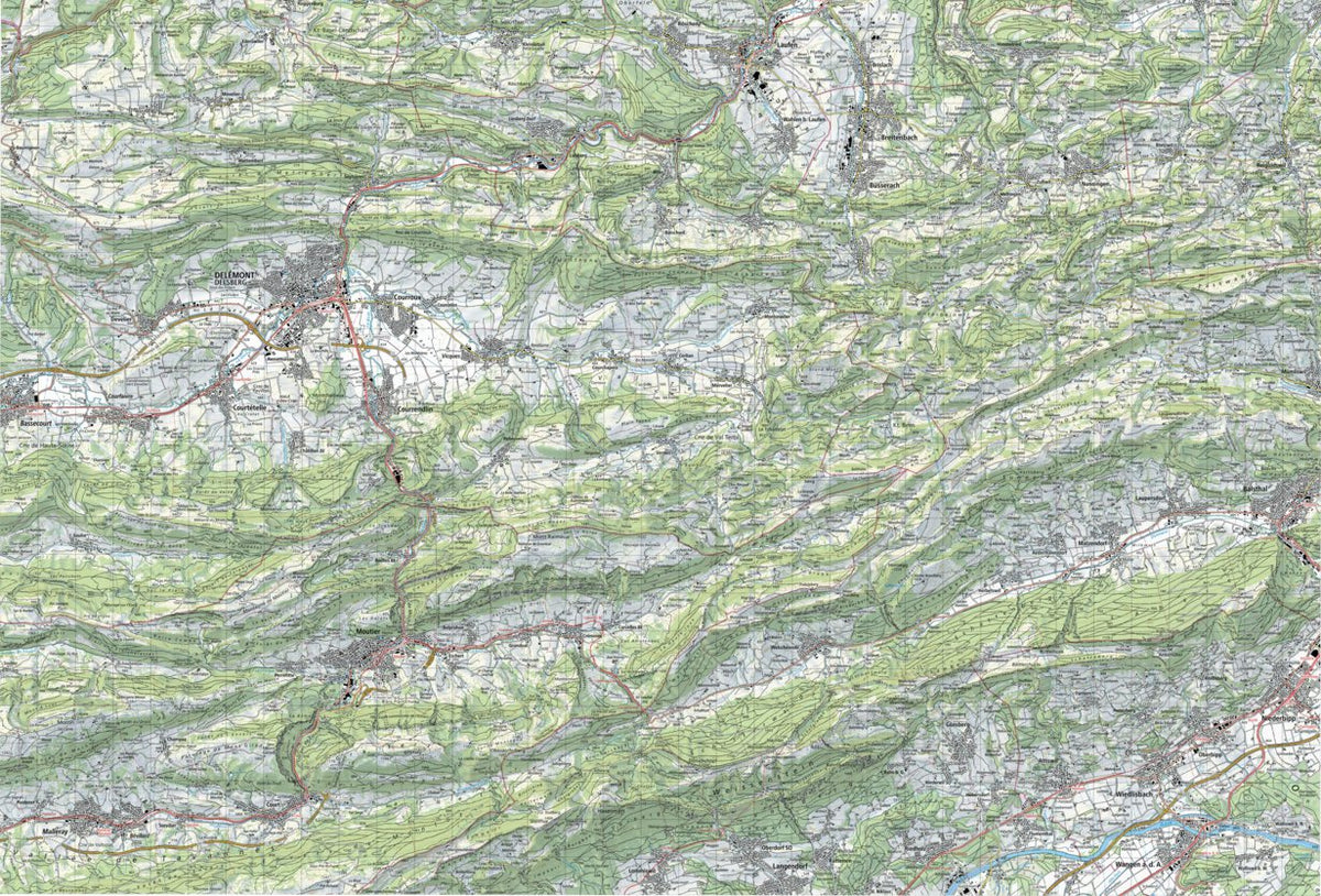 Delémont, 1:50,000 Map by SwissTopo | Avenza Maps
