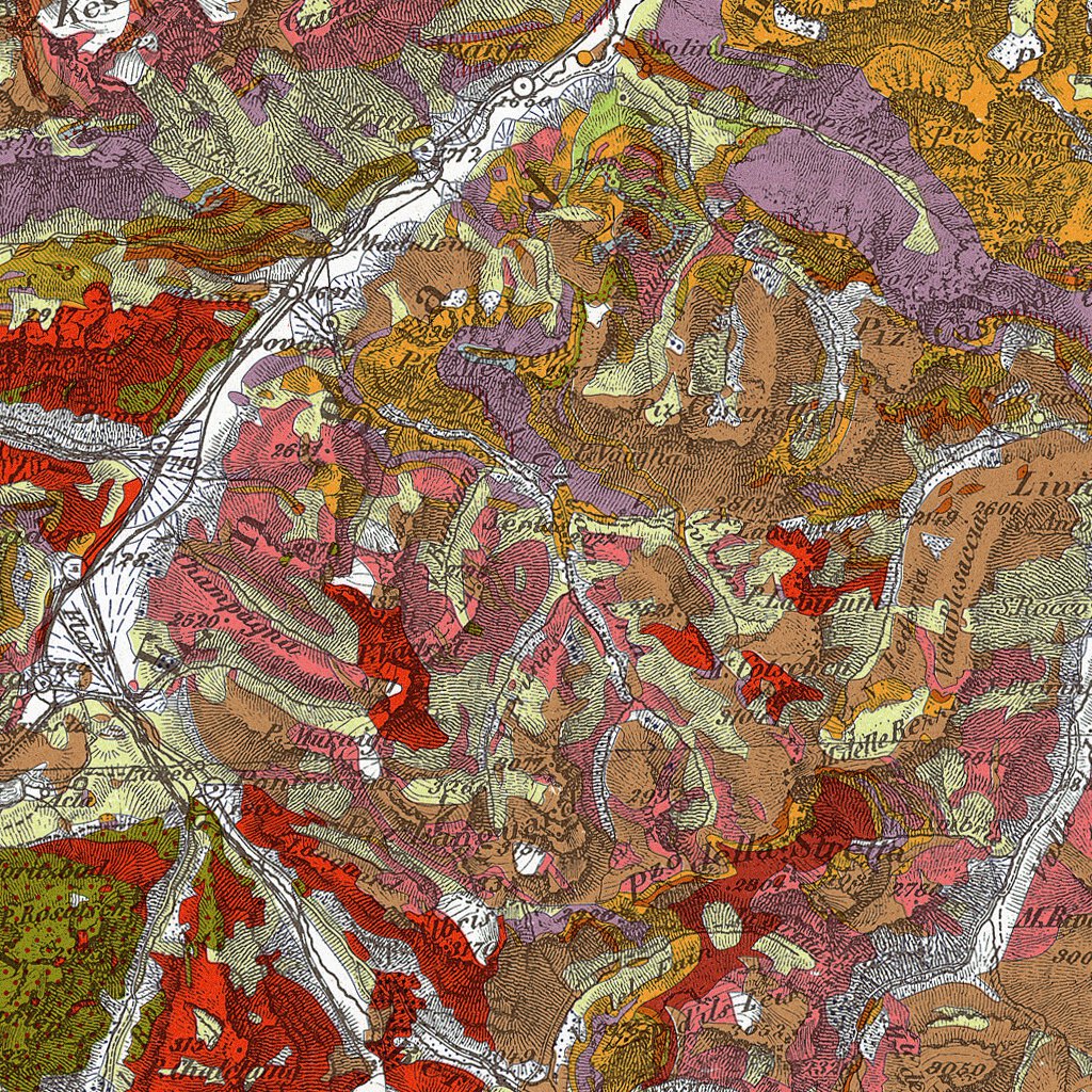 Engadin, 1:200,000 General Geology Map by SwissTopo | Avenza Maps
